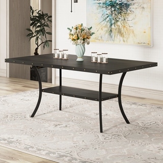 Corvus Eleanor 68" Rectangular Dining Table with Nailhead Trim - Bed ...