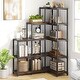 5-Tier Corner Stepped Bookshelf Display Rack Storage Shelf for Living ...