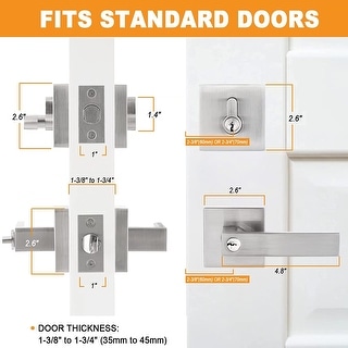 Front Door Lock Set Heavy Duty Front Door Handle Sets with Single ...
