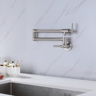 ZEAFIVE Folding Kitchen Faucet Chrome Bathroom Sink Faucet With Deck ...
