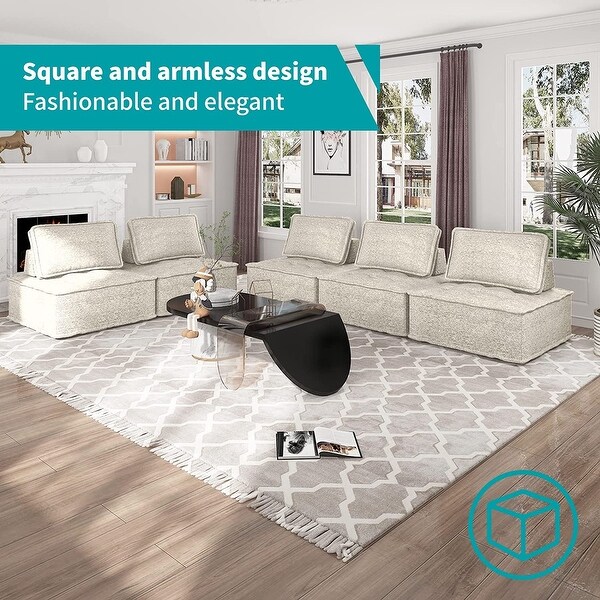 Mixoy Modular Sofa Couch Modern Sectional Sofa Couch Armless Floor Sofa Couch Soft Fabric Sofa Bed Free Combination On Sale Bed Bath Beyond 36878195