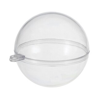 Plastic Ornaments Ball, Craft Ball Clear 1.97" with Hook Pack of 10 ...