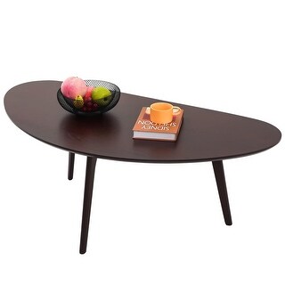 Mid Century Modern Coffee Table,Large Oval Coffee Table for Living Room ...