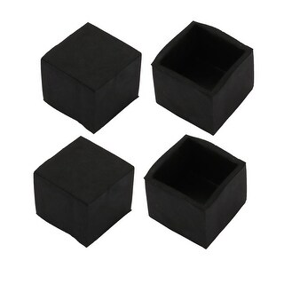 4Pcs Furniture Table Chair Square Rubber Leg Tip Cap 25mm x 25mm ...