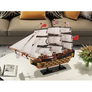 Wooden HMS Victory Limited Tall Ship Model 15" - 15" L x 3" W x 13" H ...