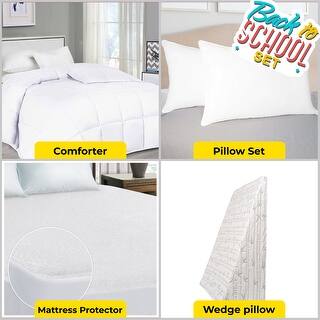 Superior Basics Bedroom Set, Stress-Free Bedding, Full/ Queen, White ...