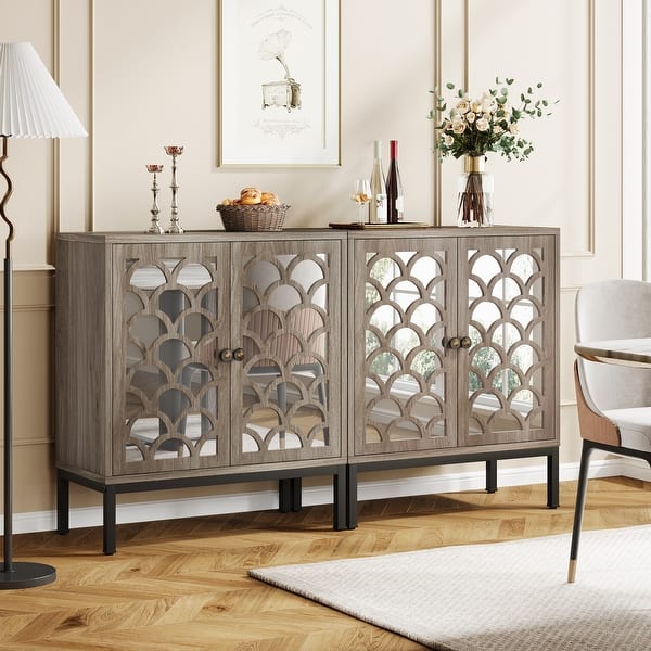 mirrored front sideboard