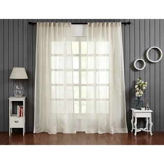 India's Heritage Shimmer Linen Sheer Curtain - Single Curtain Panel ...