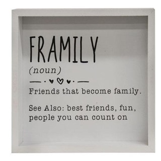 Framily Definition Framed Box Sign - 7.90" high by 7.90" wide by 1.50 ...
