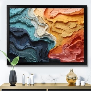 Designart "Biomorphism Organic Forms VI" Modern Framed Canvas Wall Art ...