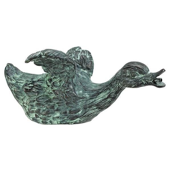 Design Toscano Lindell Pond Bronze Ducks Spitting Garden Statue ...