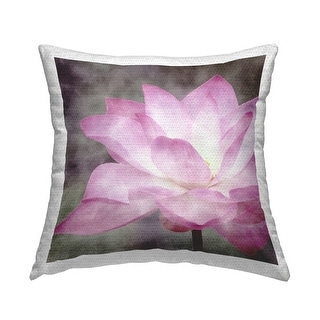 Stupell Purple Lotus Flower Printed Outdoor Throw Pillow Design by LSR ...