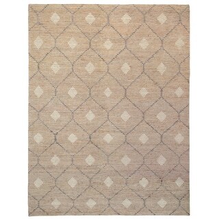Valentina 8 x 10 Handwoven Area Rug, Diamond Pattern, Brown, Beige ...