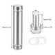 Glass Standoff Double Head Stainless Steel Standoff Holder 12mm x 54mm ...