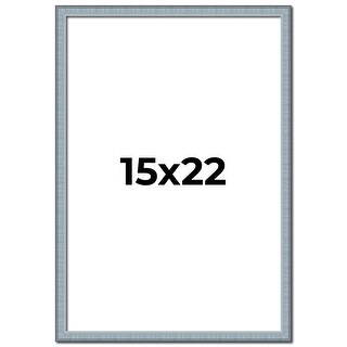 15x22 Frame Rustic Sky Blue Solid Wood Picture Frame | 0.75 Inch - Bed ...
