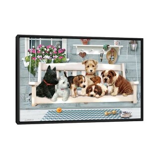iCanvas "(Pups Only) Porch Pals" by Giordano Studios Framed - Bed Bath ...