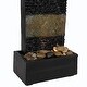 Sunnydaze Rainfall Ridged Slate Indoor Water Fountain with Light - 16 ...