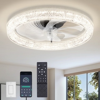 Modern Ceiling Fans LED Fan Light with Lights and Remote - Bed Bath ...