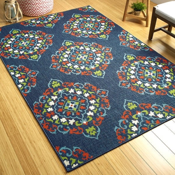 Sunice Traditional Oriental Floral Pattern Indoor/ Outdoor Area Rug ...