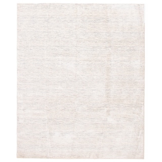 ECARPETGALLERY Hand Loomed Pearl Ivory Wool Rug - 8'1 x 10'2 - Bed Bath ...