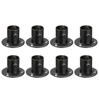 Stainless Steel Pole Sockets Flange Rod Holder Bracket Support, 8Pcs ...