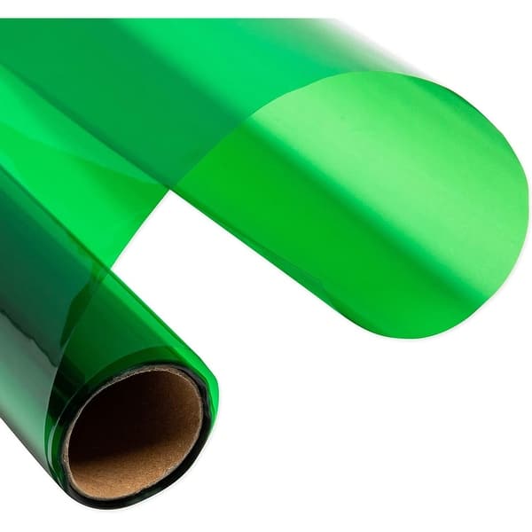 green cellophane roll