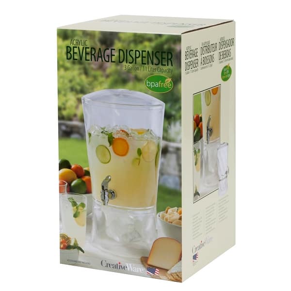 Creativeware Acrylic Sculpted Beverage Dispenser - Bed Bath & Beyond ...