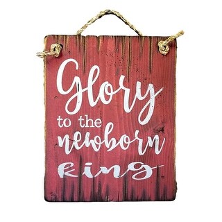 Cowboy Signs Wood Wall Hanging Glory Newborn King Antiqued Red - Bed Bath & Beyond - 18521224