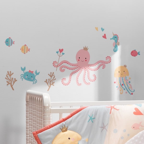 Bedtime Originals Ocean Mist Pink/Aqua Sea Animals Wall Decals - Bed Bath & Beyond - 30240908