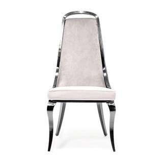 Milano Silver Stainless Steel Dining Chair, Set of 2 - Bed Bath ...