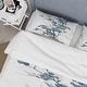 Designart "Windy white and Blue tree beauty I" Tree Bedding Cover Set ...