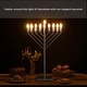 Large Modern Antique Gold Nine Branch Electric Chabad Style Hanukkah ...