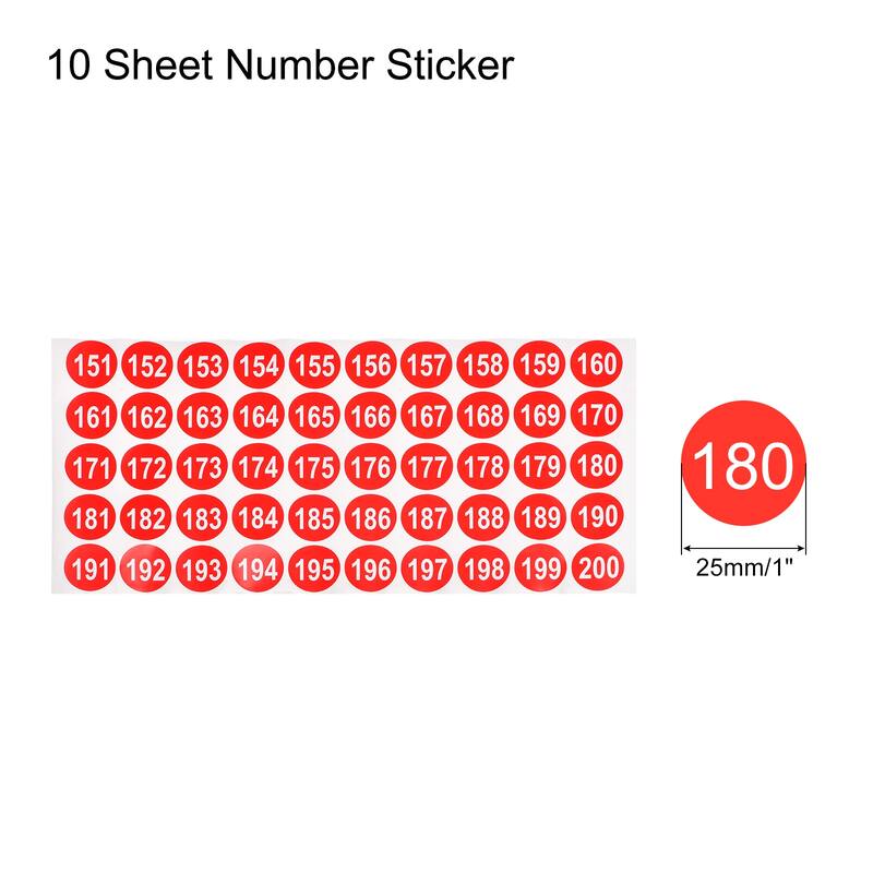 Number Stickers Number Label Self Adhesive Sticker for Classification ...