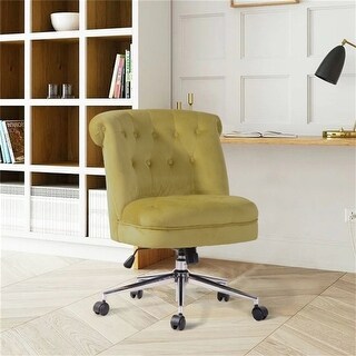 Upholstered Task Chair Office Desk Chair Rolling Chair Armless Chair ...