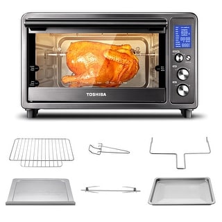 Toaster Oven Countertop with Double Infrared Heating, 10-in-1 with ...