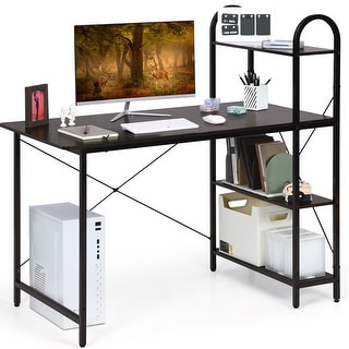 Gymax Reversible Computer Desk Study Workstation Home Office 4-tier ...