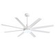 65 Inch Black/White/Gold LED Ceiling Fan with Light Remote(8-Blade ...