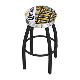Corona Labels 25" Classic Swivel Counter Stool with a Black Wrinkle and ...