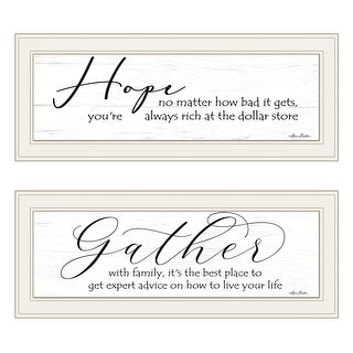 Set Of Two Gather Together 1 White Framed Print Wall Art - Bed Bath ...