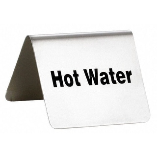 Tablecraft Hot Water Buffet Sign: 2 1/2 in Lg, 2 in Wd, 2 in Ht ...