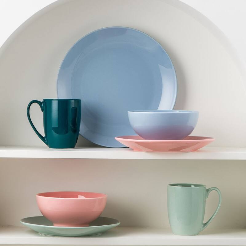 LOVECASA 16-Piece Porcelain Dinnerware Set (Service for 4) - Overstock ...