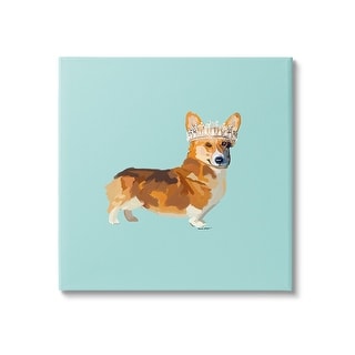 Stupell Royal Corgi with Crown Canvas Wall Art Design By Amelia Noyes ...