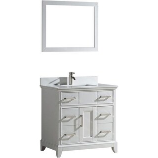 Vanity Art 36-Inch Single Sink Bathroom Vanity with Top & Free Mirror ...