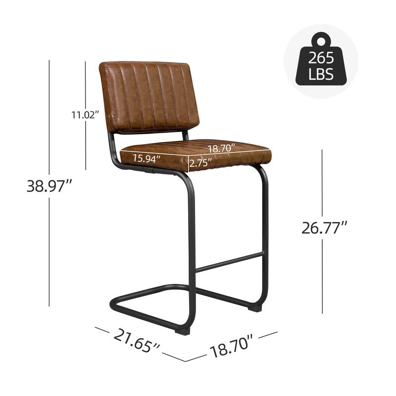 Art Leon Rustic Upholstered Counter Height Bar Stools (Set of 2 ...