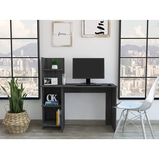 4-Shelf Writing Desk with wood legs - Bed Bath & Beyond - 38454259