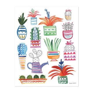Funky Cacti II v2 Illustrations Cactus Nature Art Print/Poster - Bed ...