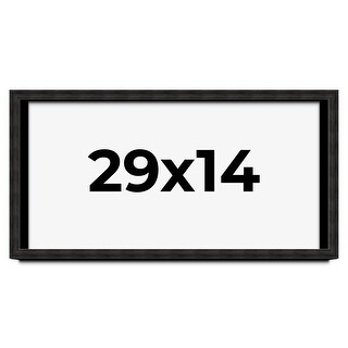 29x14 Shadow Box Black Rustic Barnwood Display Frame | 1.125 Inch - Bed ...