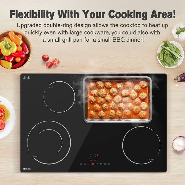 Built-in 30'' 4 Burners Smooth Surface Electric Radiant Cooktop - Bed ...