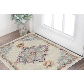 2feet X 3feet Gray And Ivory Power Loom Area Rug - Bed Bath & Beyond ...