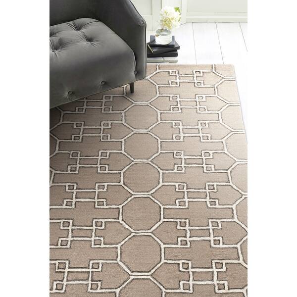 Libby Langdon Upton Asian Trellis Handtufted Wool Rug - Bed Bath ...